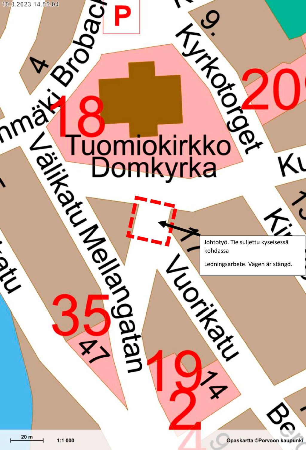 Porvoon vesi uusii lyhyen vesijohto osuuden Kirkkotörmällä | Itäväylä